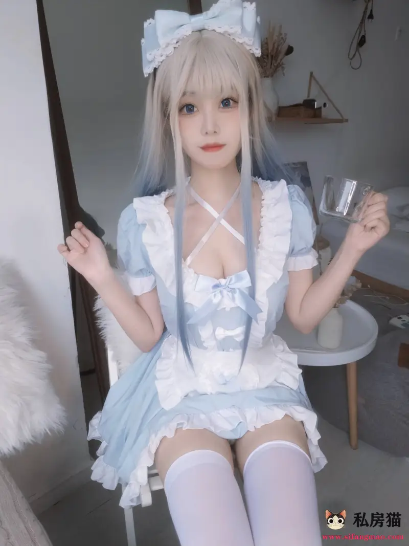 蜜汁猫裘 – 蓝baby [27P2V-407MB]-乐摄图