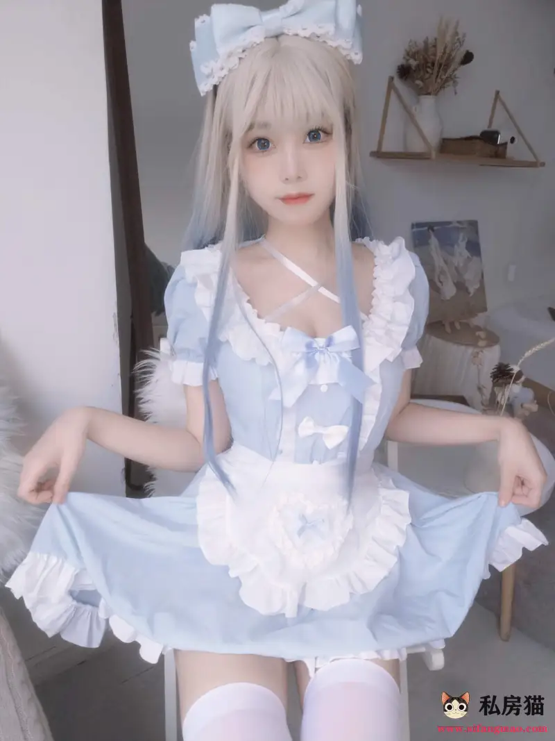 蜜汁猫裘 – 蓝baby [27P2V-407MB]-乐摄图