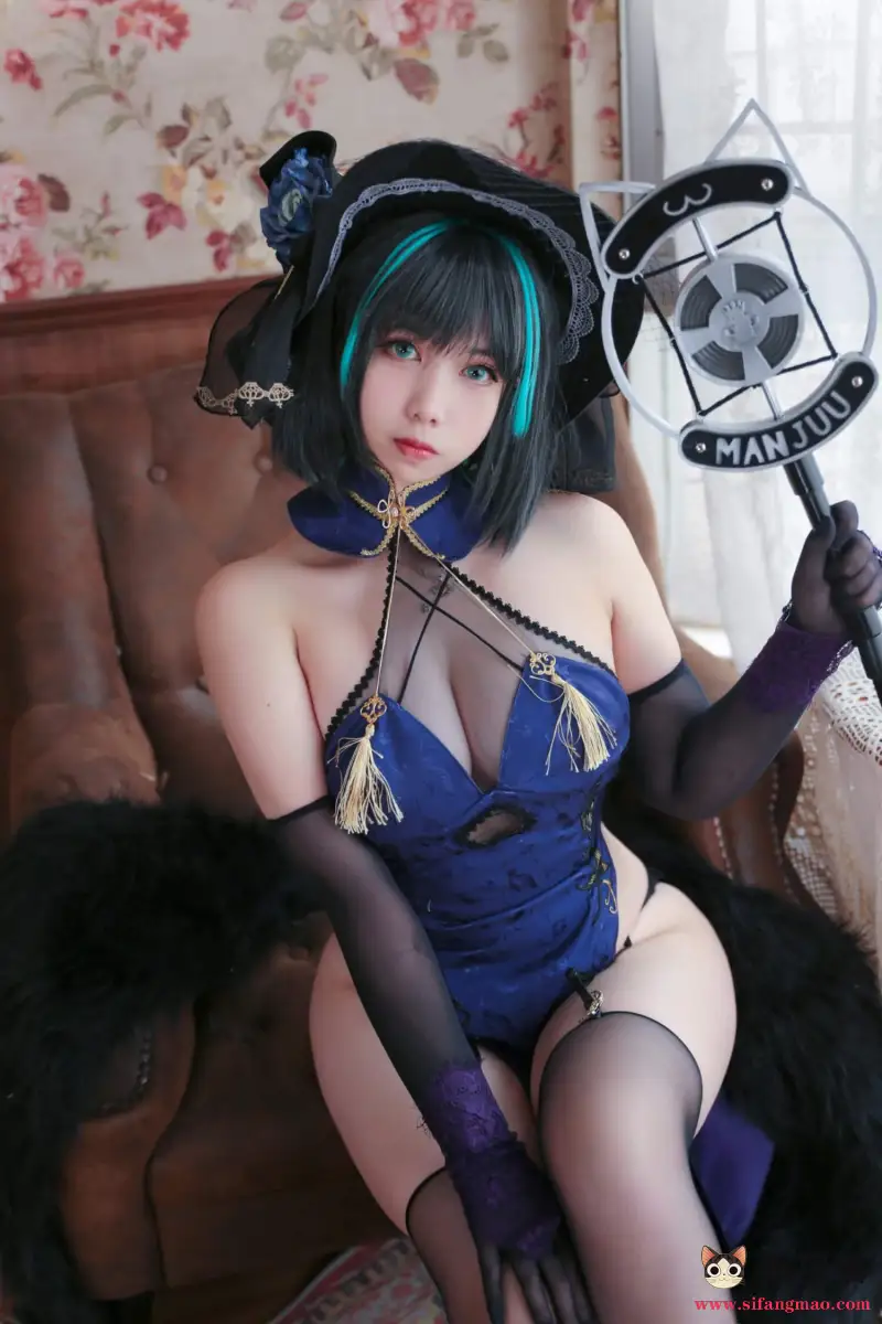 Meroko_魅瞳 – 柴郡旗袍 [33P-288MB]-乐摄图