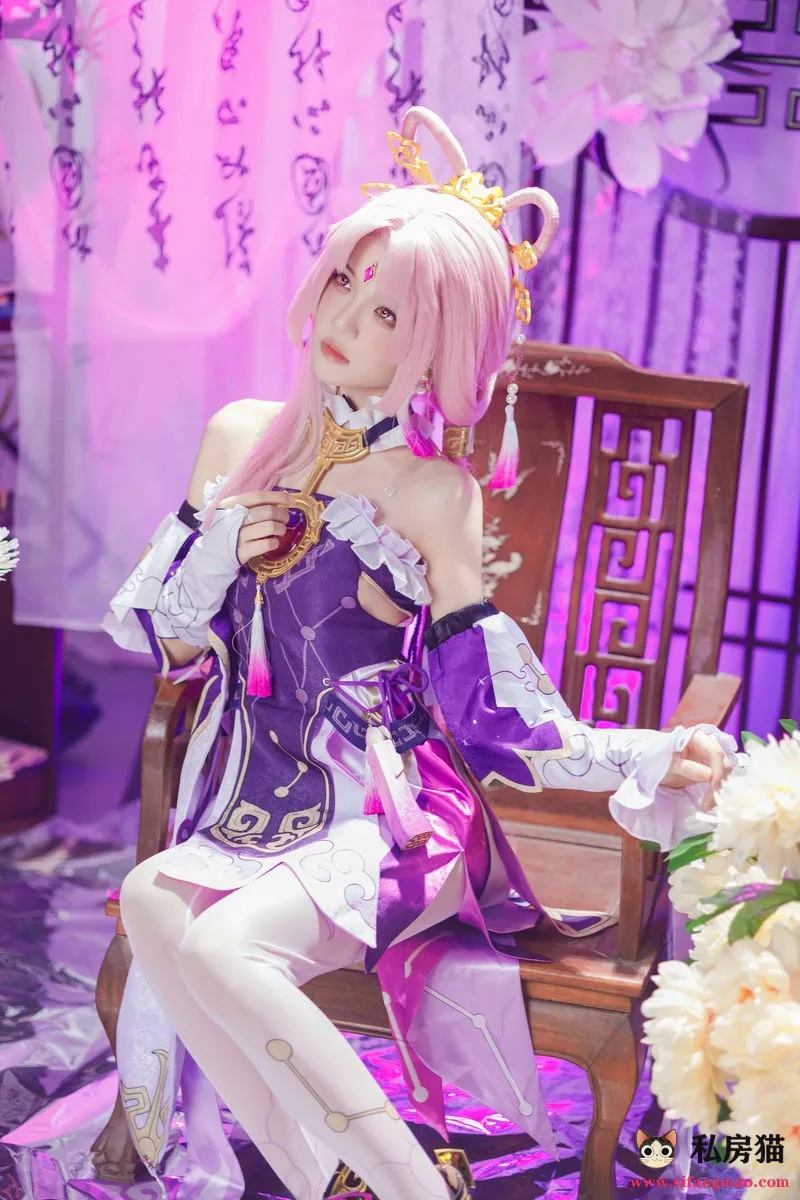 桜桃喵 – 崩坏·星穹铁道 符玄 [27P2V-1.97GB]-乐摄图