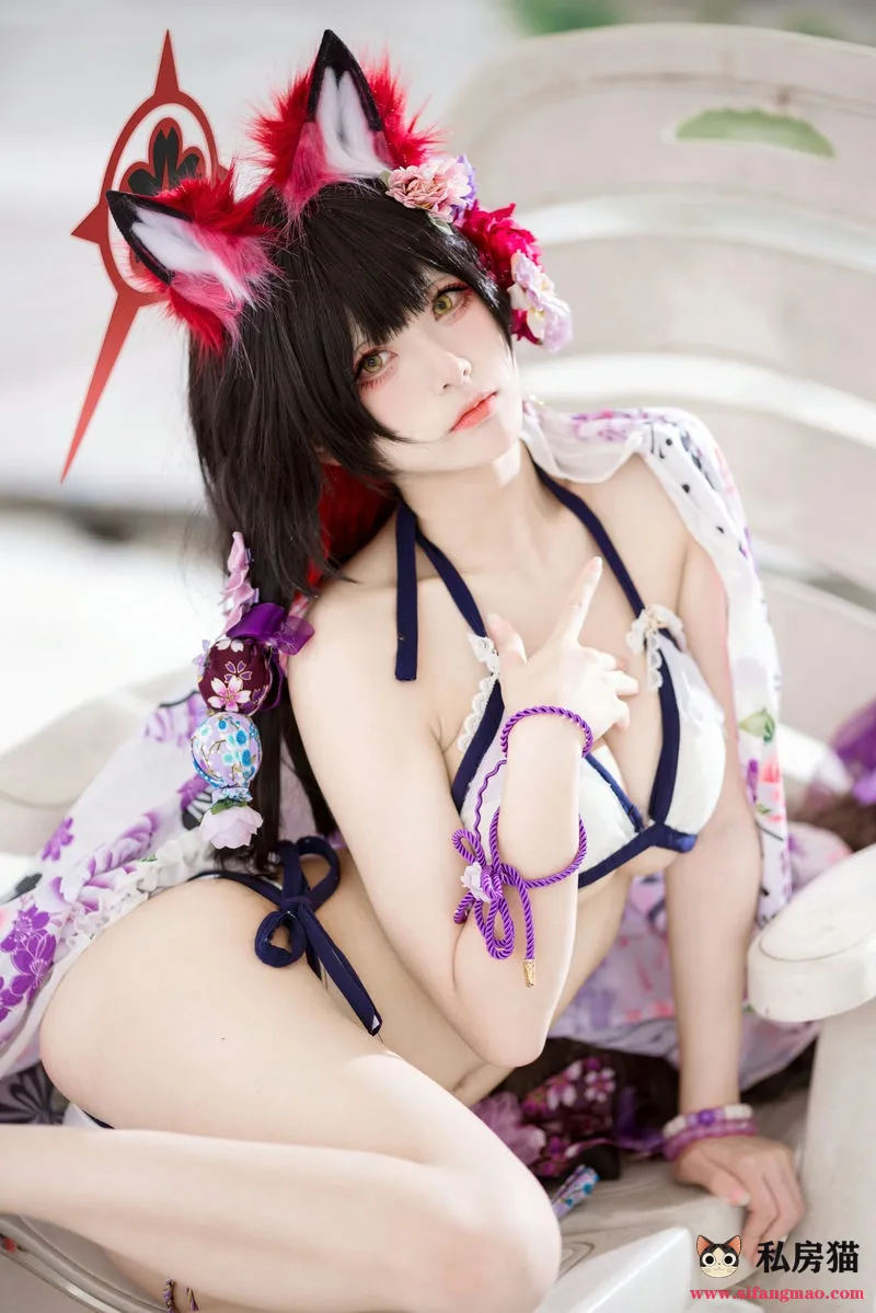 九柒喵 – 蔚蓝档案 狐坂若藻泳装 [23P-156MB]-乐摄图